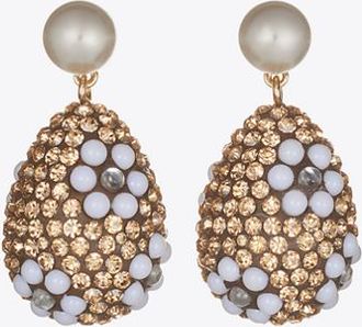 Tory Burch Damen Curiosity Perlenohrh&auml;nger mit Kristall