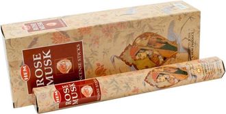 Hem Hem Rose Musk Hexa R&auml;ucherst&auml;bchen, 6 Packungen x 20 St&auml;bchen = 120 St&auml;bchen