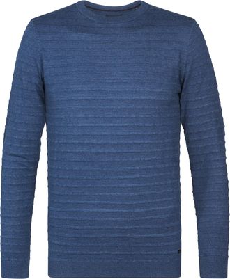 Petrol Industries Strickpullover mit Struktur Thornewood Blau XXXL