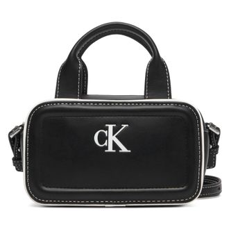Calvin Klein Handtasche Calvin Klein Contrast Ck Mini Bauletto Bag LV04F1257G Schwarz
