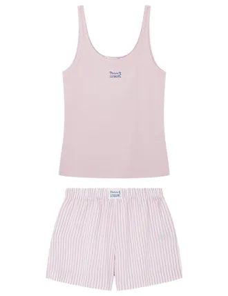 Women'secret Damen Kurzer Schlafanzug für Daily Leisure Pyjamaset, Tender PINK, L