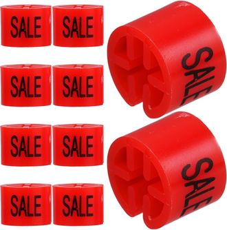 Cabilock Kleiderb&uuml;gel Gr&ouml;&szlig;enmarkierung 100 St&uuml;ck Farbcodierte Kunststoff Sale Tags Rote Markierung F&uuml;r 2-4 Mm Drahtb&uuml;gel Praktische Gr&ouml;&szlig;enclips Zur Kleidung Or