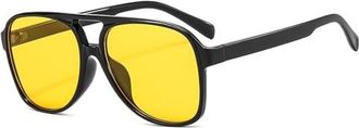 Generic Lunettes De Soleil Vacances À Monture Large For Hommes, Sport For Femmes, For Les Déplacements En Plein Air(Yellow)