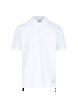 Thom Browne Polo Shirt With Tricolor Detail On The Back