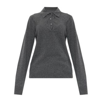 Maison Margiela Pullover-Polo-Pullover mit U-Boot-Ausschnitt aus Wolle - - Knitwear - Damen - Grau - L