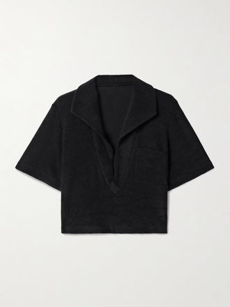 Johanna Ortiz Haut Raccourci En Molleton De Coton Misty Hem - Noir