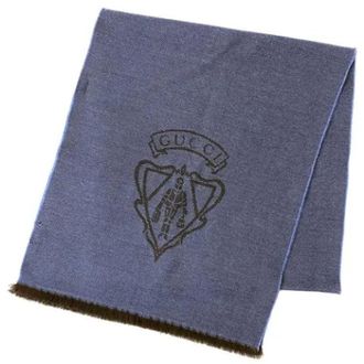 Gucci Pre-owned Laine foulards - Femme - Pre-owned - Bleu - Taille: ONE Size