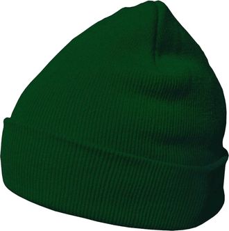 DonDon Mütze Herren Mütze Damen Wintermütze Beanie klassisches Design tannengrün