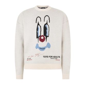 GCDS Clown Pullover - - Knitwear - Herren - Wei&szlig; - 2XL