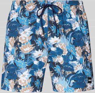 HUGO BOSS Regular Fit Badeshorts mit Allover-Muster Modell PIRANHA