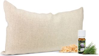 Zirbelino Bio-Zirbenkissen - 17x29cm - mit 10ml Bio-Zirbenöl - Zirbenspäne als Kissenfüllung