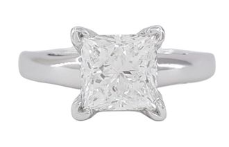 Verde 2ct IGI Certified Lab-grown Solitaire Princess Cut Diamond Ring