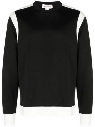 Alexander McQueen chemise bicolore à empiècements - Noir