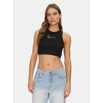 Karl Kani Top 6131303 Schwarz Cropped Fit