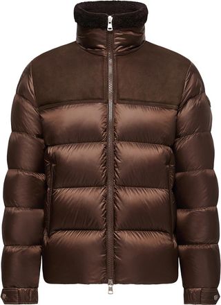 Moncler Moncler Moncenisio Hooded Short Down Jacket, Men, Brown, Size: 1