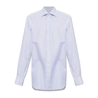 Brioni Baumwollhemd - - Shirts - Herren - Blau - 4XL
