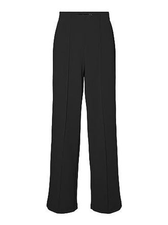 Vero Moda Vmbecky Hw Wide Pull on Pant Noos Pantalon pour Femme, Noir, XL / 32L