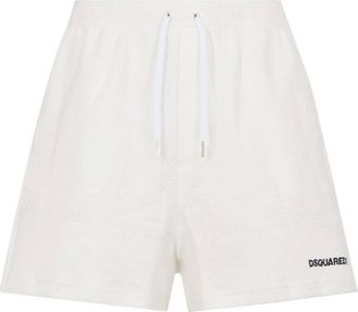 Dsquared2 Homme, Maillots de bain, Blanc, Taille: S Shorts &agrave; cordon de serrage