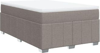 vidaXL Boxspringbett mit Matratze Taupe 120x190 cm Stoff Vidaxl