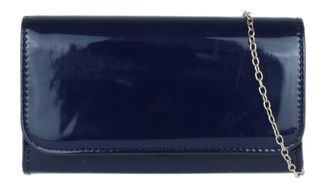 Girly HandBags Damen Lack Clutch gl&auml;nzend Abendtasche Party Hochzeit Marine