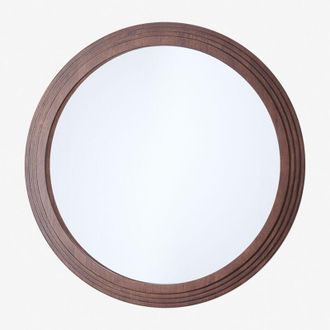 Sklum Sklum - Miroir mural rond en bois de chêne (Ø75 cm) Ozande