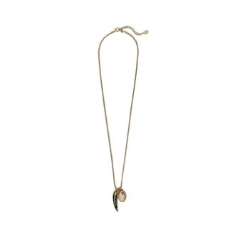 Twinset Lange Torchon-Kette mit Horn-- Cameo- und Herzanh&auml;ngern - - Accessories - Damen - Beige - ONE SIZE