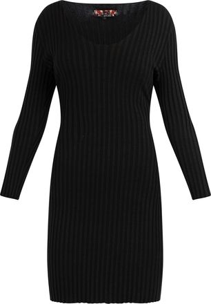 Mymo Kleid aus Rippstrick Damen schwarz