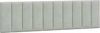 vidaXL Coussin de t&ecirc;te de lit gris clair 180 cm velours Vidaxl