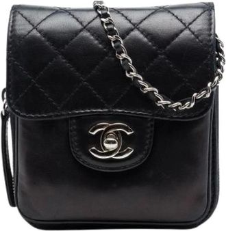 Chanel Portefeuille sur cha&icirc;ne Pre-owned - Femme - Pre-owned - Noir - Taille: ONE Size