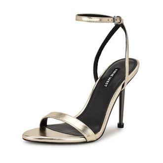 Nine West Sandales &agrave; talons Reina pour femme, Or clair 714, 36 EU