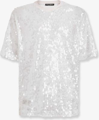 Dolce & Gabbana T-shirt with all-over sequin detail - DOLCE & GABBANA - gender_Man