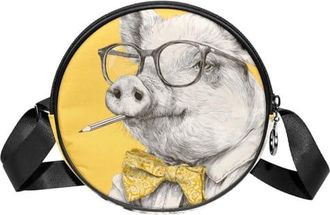 Generic Sac &agrave; bandouli&egrave;re Circle pour femme, petit sac &agrave; bandouli&egrave;re avec fermeture &eacute;clair, bretelles r&eacute;glables, sac &agrave; main rond d&eacute;contract&eacute; pour femmes et fi