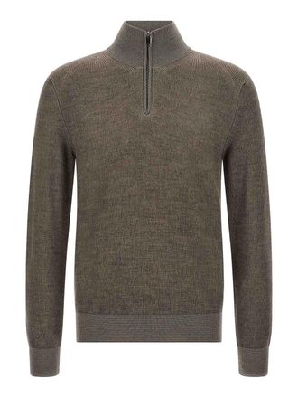 Brioni Rundhalspullover - Braun