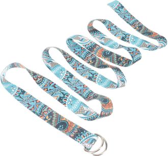 Luxshiny DEARMAMY Wiederverwendbarer Yogagurt mit Blumenmuster 2,5m Dehnbares Fitnessband f&uuml;r Yoga Stretching und Krafttraining Hautfreundlich und Waschbar Tra