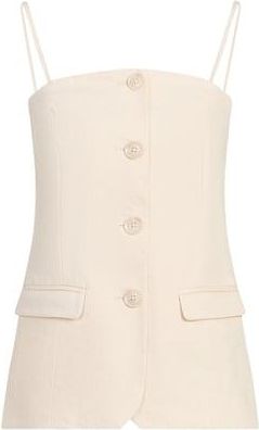 Vila Top bustier boutonn&eacute;e &agrave; fines bretelles