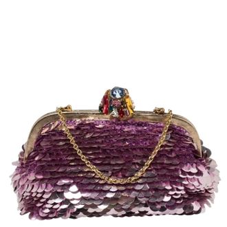 Dolce & Gabbana Pre-owned Tissu pochettes-minaudieres - Femme - Pre-owned - Rose - Taille: ONE Size