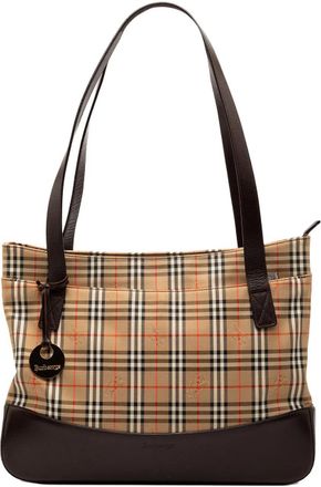 Burberry Shopper - Haymarket Check Canvas Tote - Gr. unisize - in Braun - f&uuml;r Damen