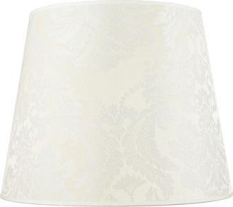 Licht-Erlebnisse Lampenschirm für Stehlampen E27 Ø38cm mit Blumenmuster floral aus Stoff Ersatz Schirm konisch Stehleuchten einfach wechselbar