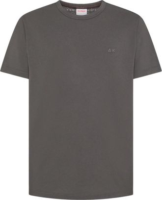 Sun 68 Homme, Tops, Gris, Taille: XL T-Shirt Piquet Cold Dye S/S