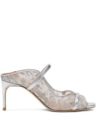 Malone Souliers Noah flower-embroidered sandals - Grau