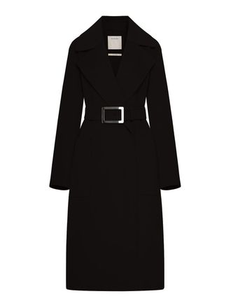 Sportmax Knielanger Mantel - Schwarz