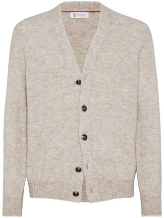 Brunello Cucinelli cardigan boutonn&eacute; &agrave; manches longues - Tons neutres