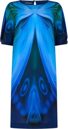 Alberta Ferretti Femme, Robes, Bleu, Taille: 42 FR Robe Longue &agrave; Manches Courtes