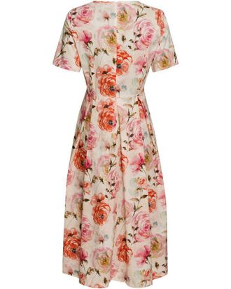 Highmoor Midikleid Halbarm-Kleid mit Rosendruck