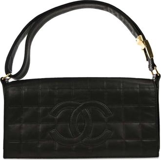 Chanel 2000-2001 Choco Bar Schultertasche - Schwarz