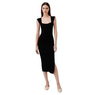 Marella Elegantes Midikleid - - Dresses - Damen - Schwarzk - L