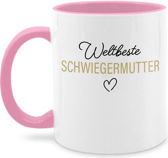Shirtracer Tasse Tassen 325ml - Mama - Weltbeste Schwiegermutter - 325 ml - Rosa - geschenke muttertagstasse mum mother in law teetasse moms cup mütter beste kaf