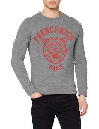 French Kick Herren Freizeit Sweatshirt FK Gang Tiger, Grau Mixed Grey, 39 (Herstellergr&ouml;&szlig;e: Medium)