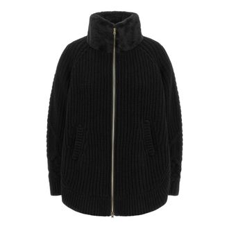 Herno Maglia Collo Alto Cardigan - - Knitwear - Damen - Schwarzk - L