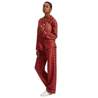 La DoubleJ Seidenpyjama-Set - - Nightwear & Lounge - Damen - Rot - XS